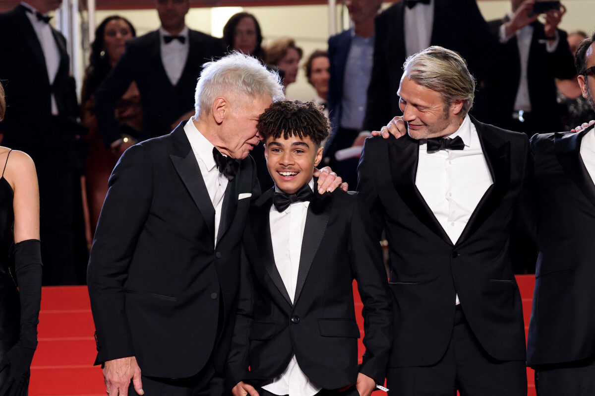 Photo : Harrison Ford, Ethann Isidore, Mads Mikkelsen durant la ...
