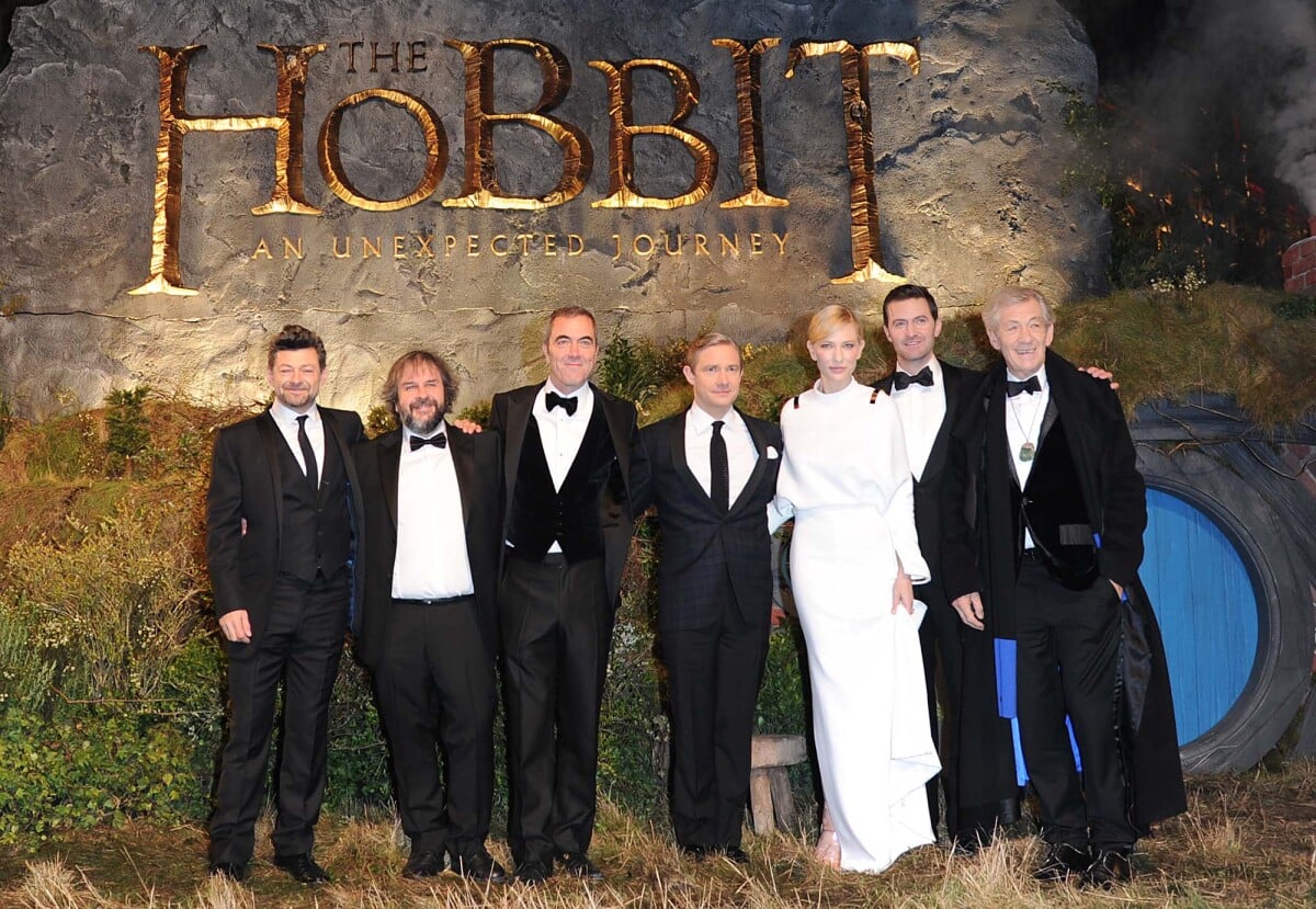Photo : Andy Serkis, Peter Jackson, James Nesbitt, Martin Freeman, Cate ...