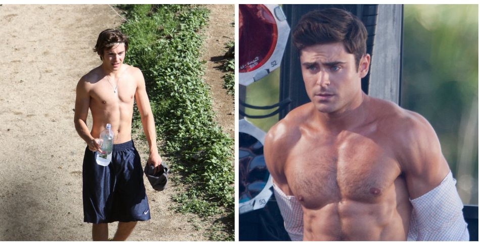 Zac Efron : une incroyable évolution entre 2009 (à gauche) et 2015 (à ...