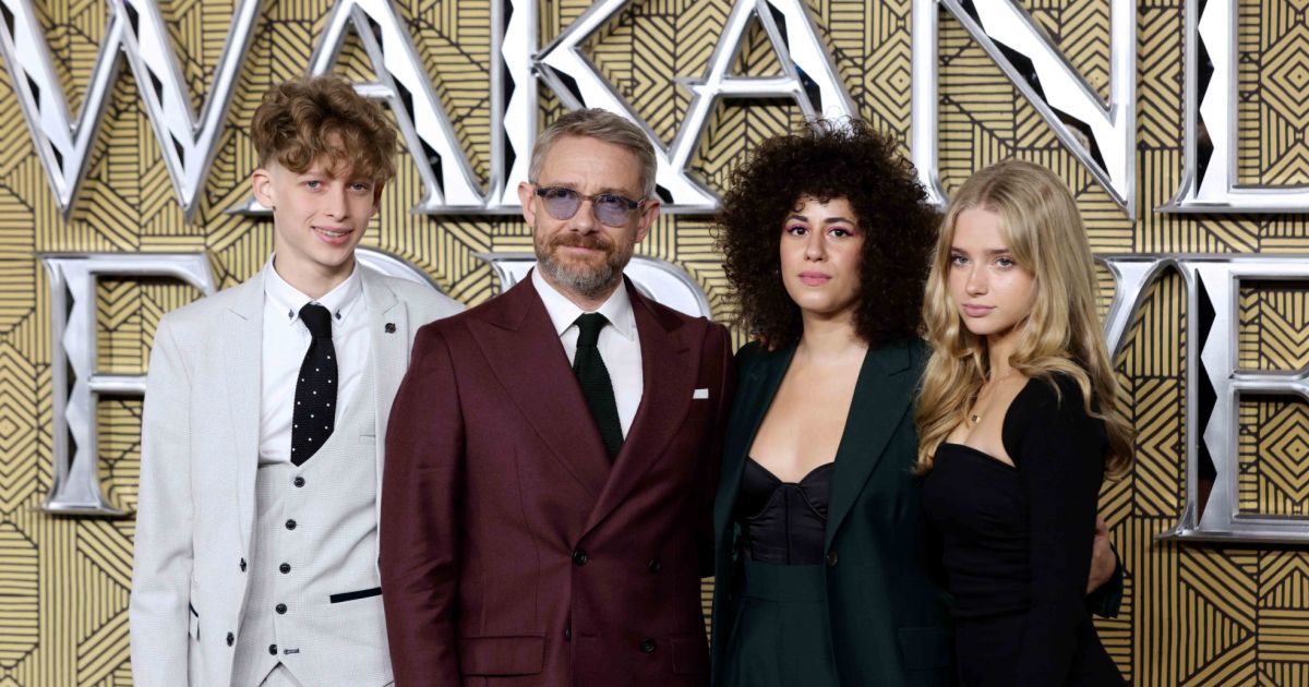 Joe Freeman, Rachel Mariam, Martin Freeman et Grace Freeman lors du ...