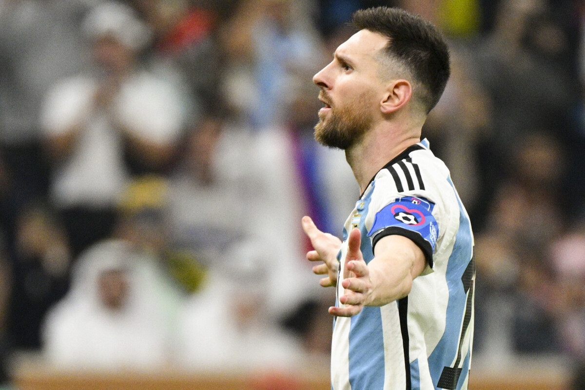 Photo : joie de MESSI Lionel (Leo) (ARG) pendant la seance de tirs au ...