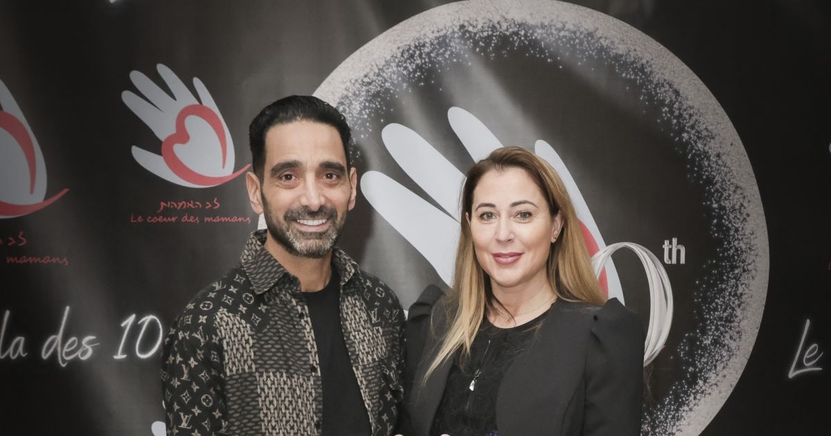 Magali Berdah et son mari lors de la 10ème édition du gala de l’association Le Coeur des Mamans ...