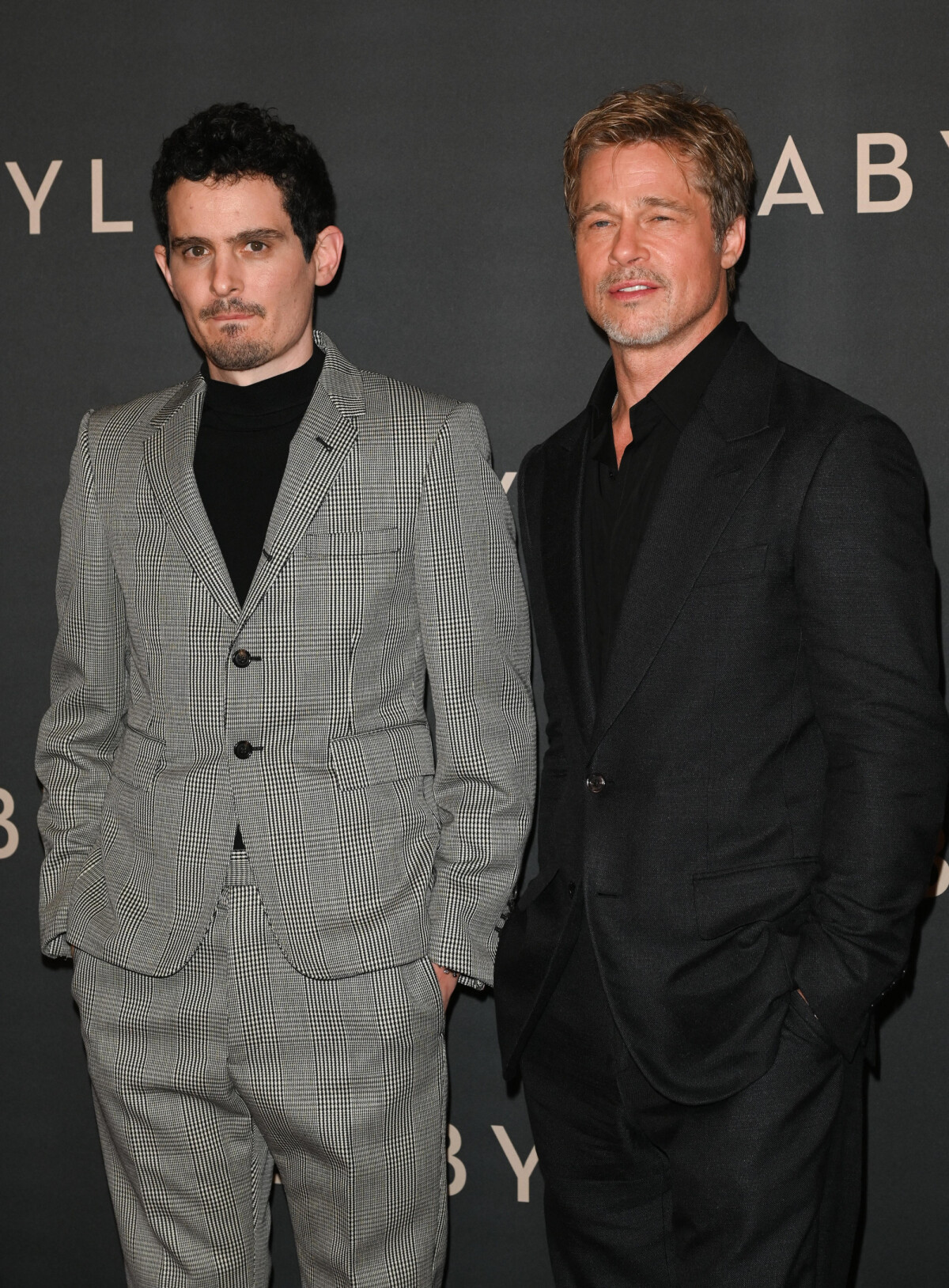 Photo : Damien Chazelle et Brad Pitt à la première du film "Babylon" au cinéma Le Grand Rex à ...