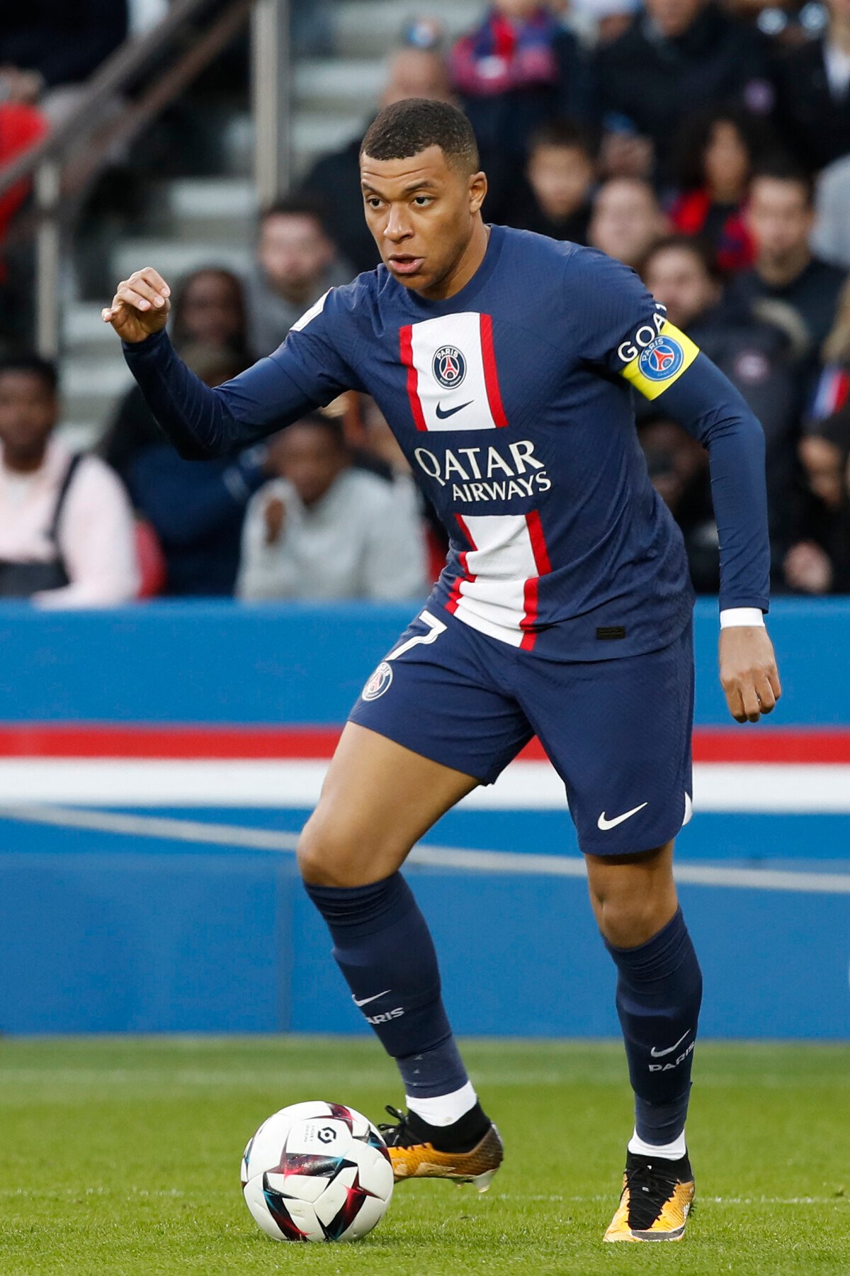 Photo : Kylian Mbappe (PSG) - Match de championnat de Ligue 1 Uber Eats opposant le Paris Saint ...