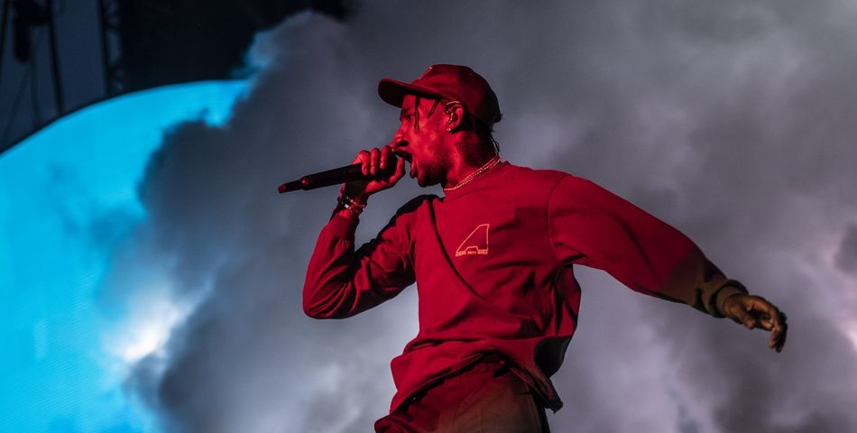 Travis Scott en concert à l'occasion du Festival Wireless à Londres au ...