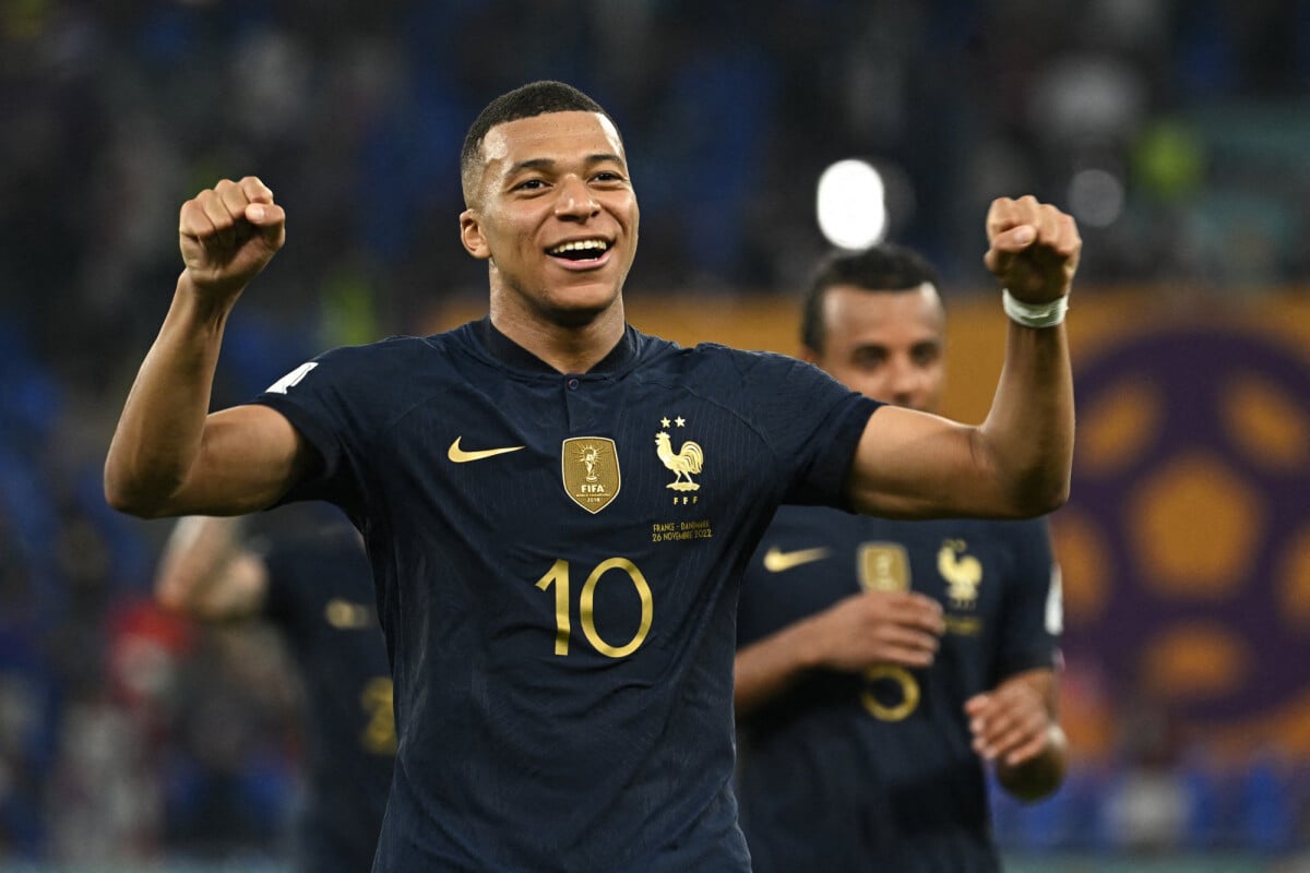 Photo : Kylian Mbappe of France during France v Danemark match of the ...