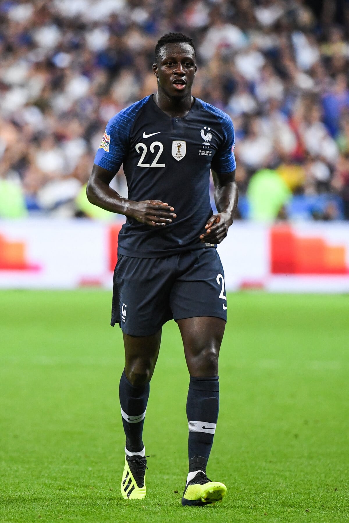 Photo : Benjamin Mendy of France during the Nations League match ...