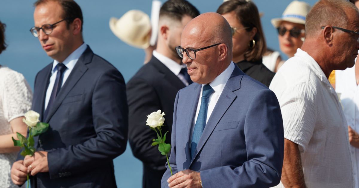 Eric Ciotti - Dépôt de roses - Cérémonie d’hommage aux victimes de l ...