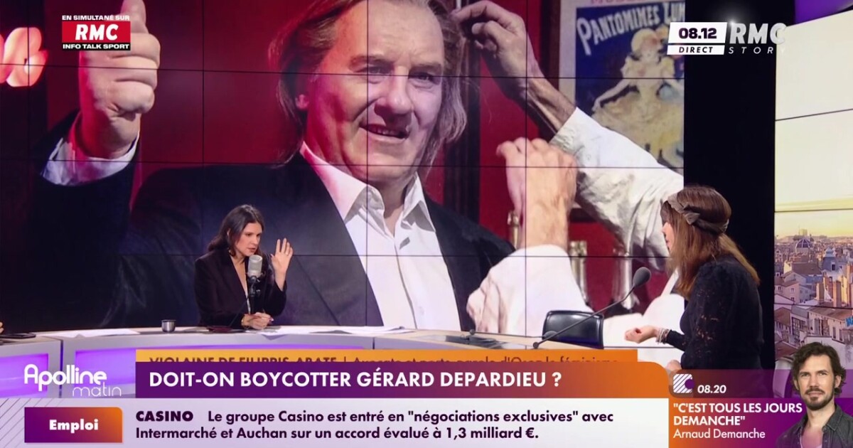 Gros lapsus d'Apolline de Malherbe : elle confond Gérard Depardieu et ...