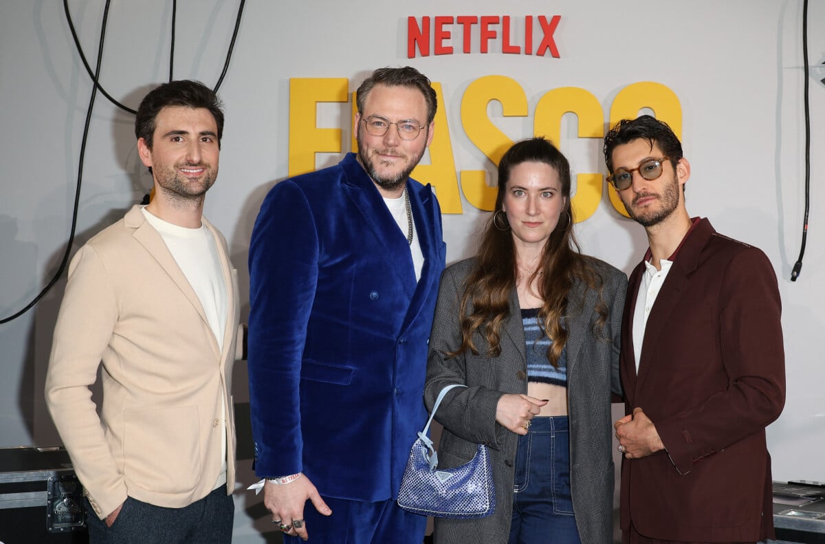 Photo : Nicolas Slomka, Igor Gotesman, Tania Gotesman et Pierre Niney ...