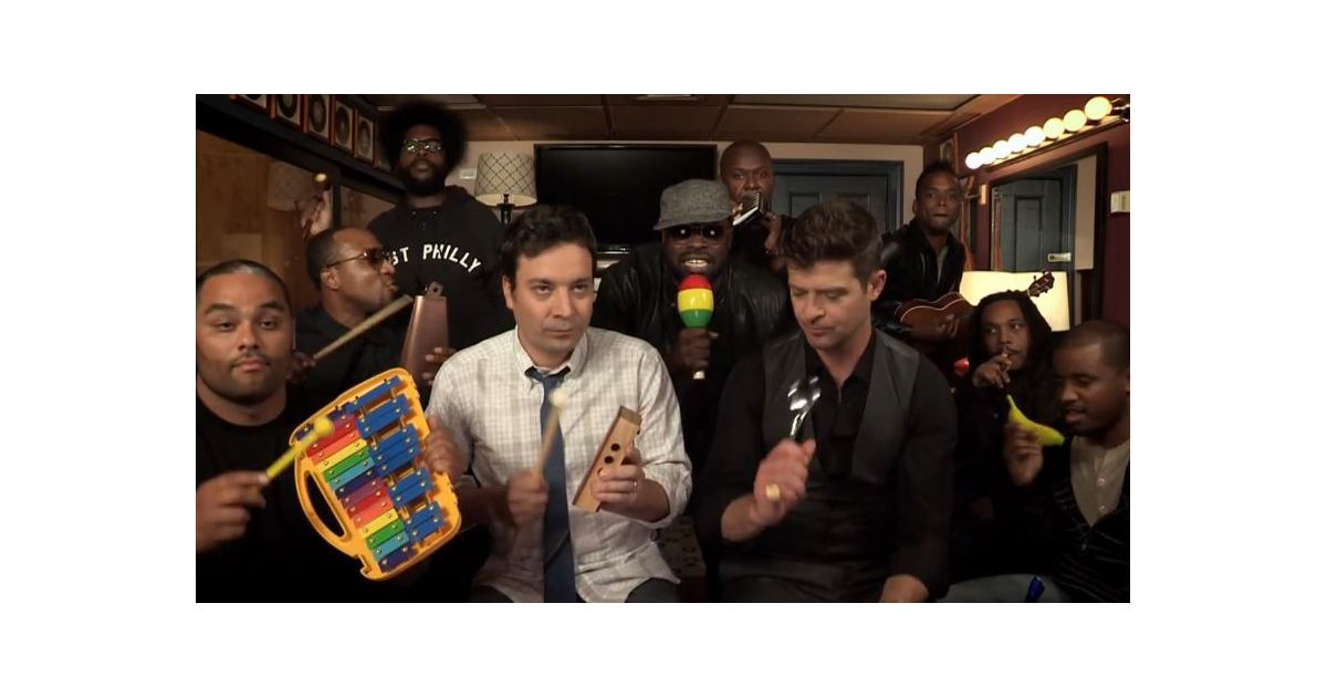 Blurred Lines par Robin Thicke, The Roots et jimmy Fallon : une version qui buzz - Purebreak