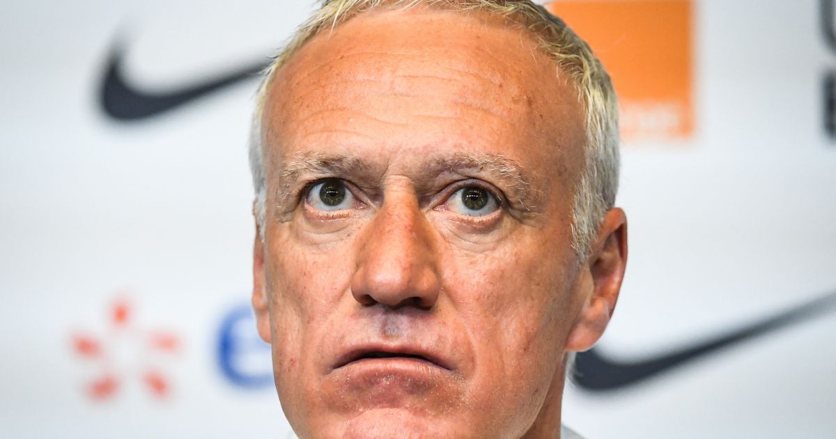 Didier Deschamps lors de la conférence de presse de l'équipe de France avant le match de ...