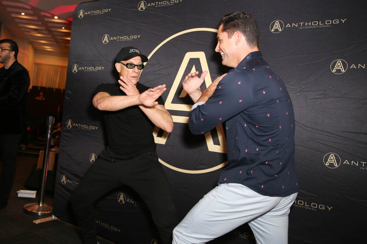 Photo : Jean-Claude Van Damme et Jamie Doran lors d'une soirée JCVD ...