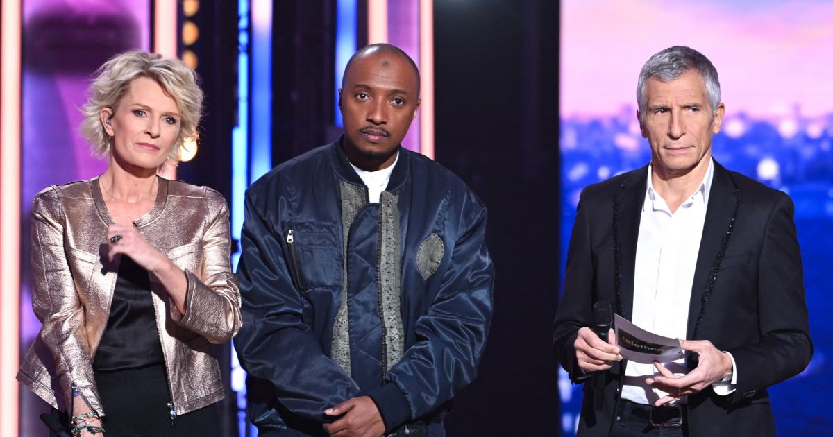 Sophie Davant et Soprano et Nagui - 35 ème édition du Téléthon sur France 2 à Paris le 5 ...