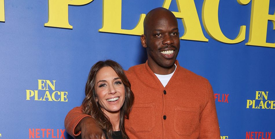 Virginie Guilhaume and Jean-Pascal Zadi attend the 'En Place' Netflix series premiere at Cinema ...