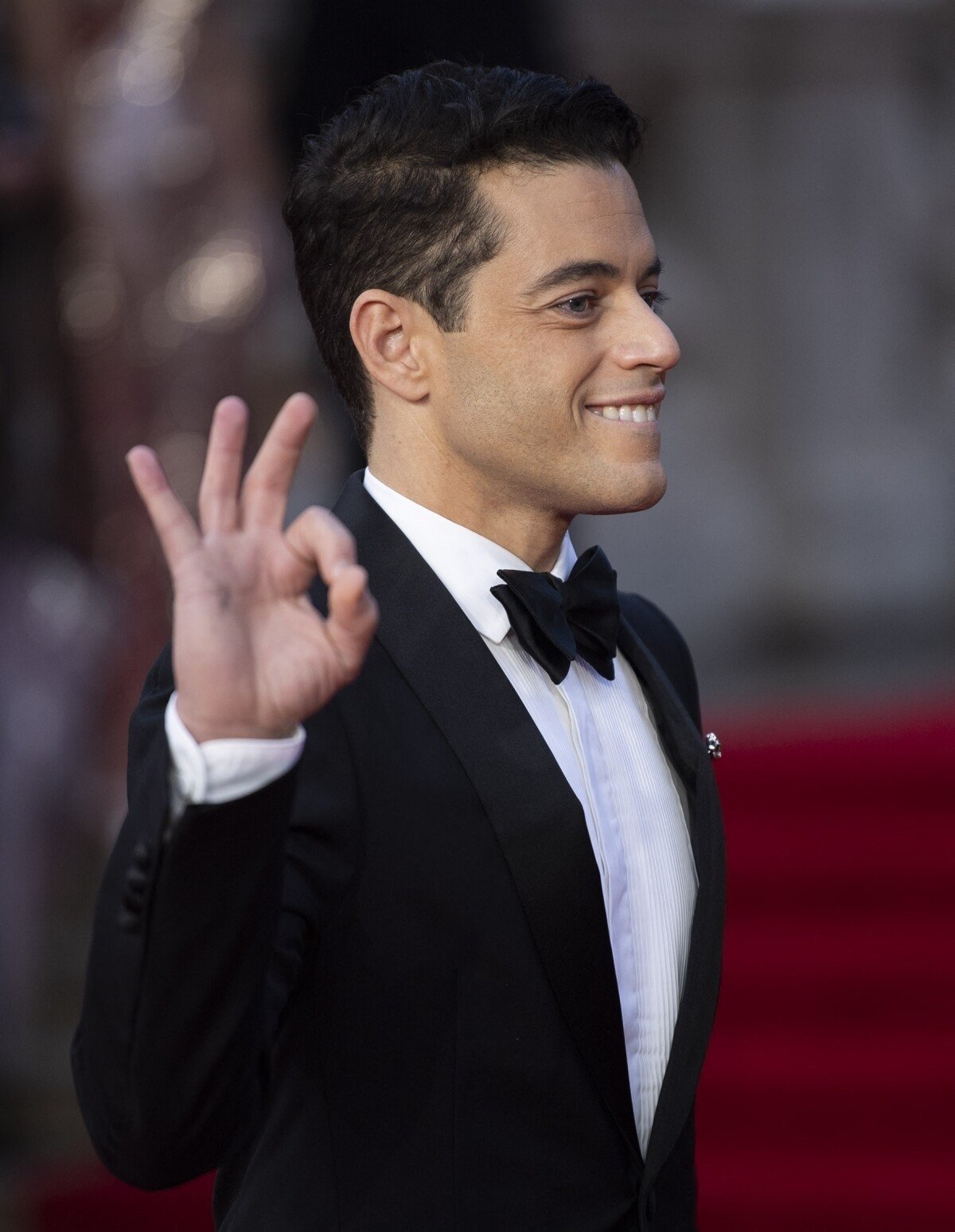 Photo : Rami Malek à la première mondiale du film James Bond : No Time ...