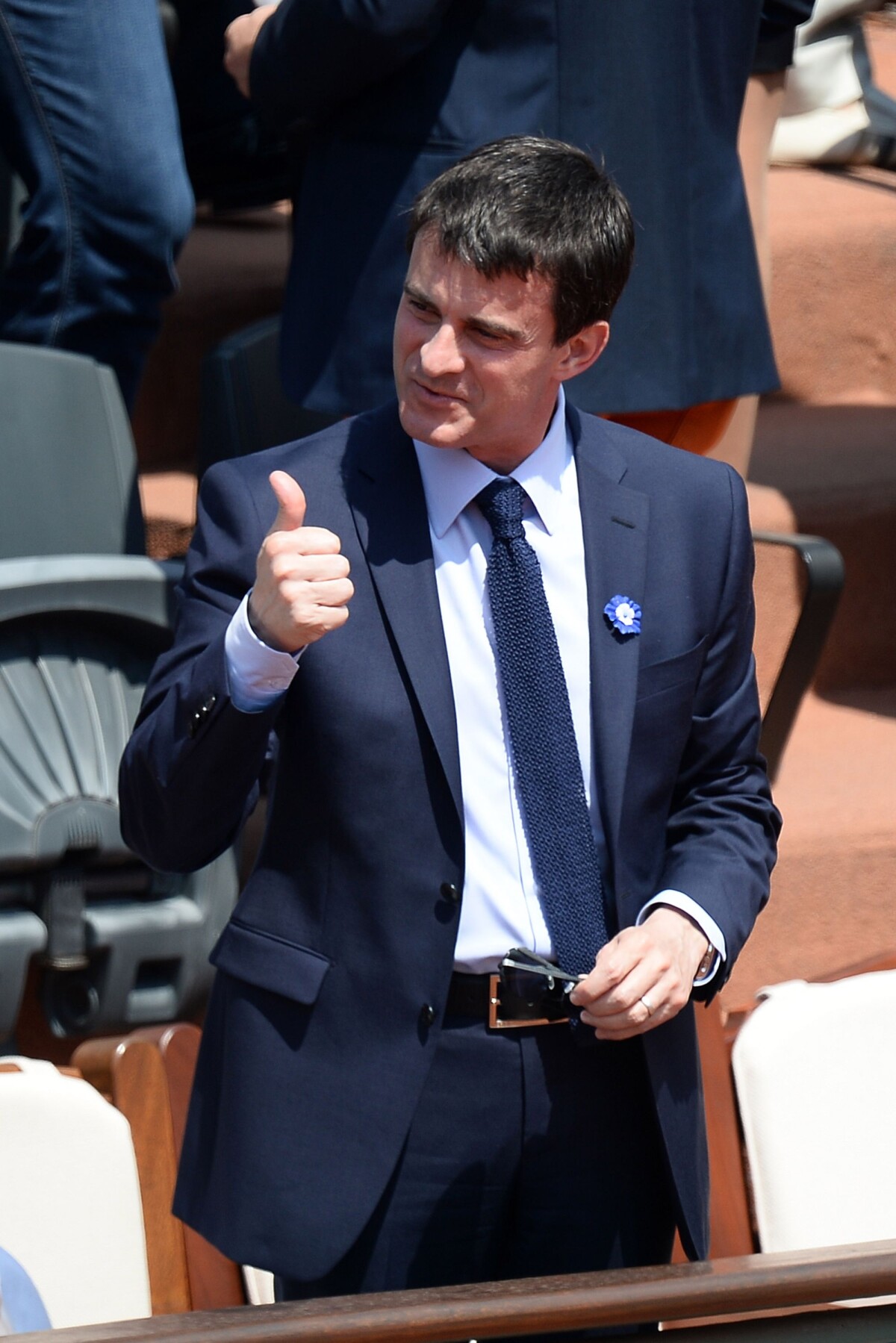Photo : Manuel Valls lors de la finale de Roland Garros à Paris, ce 8 ...