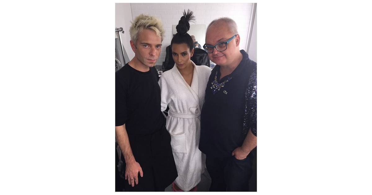 Kim Kardashian pendant le shooting de la cover de Paper Magazine avec ...